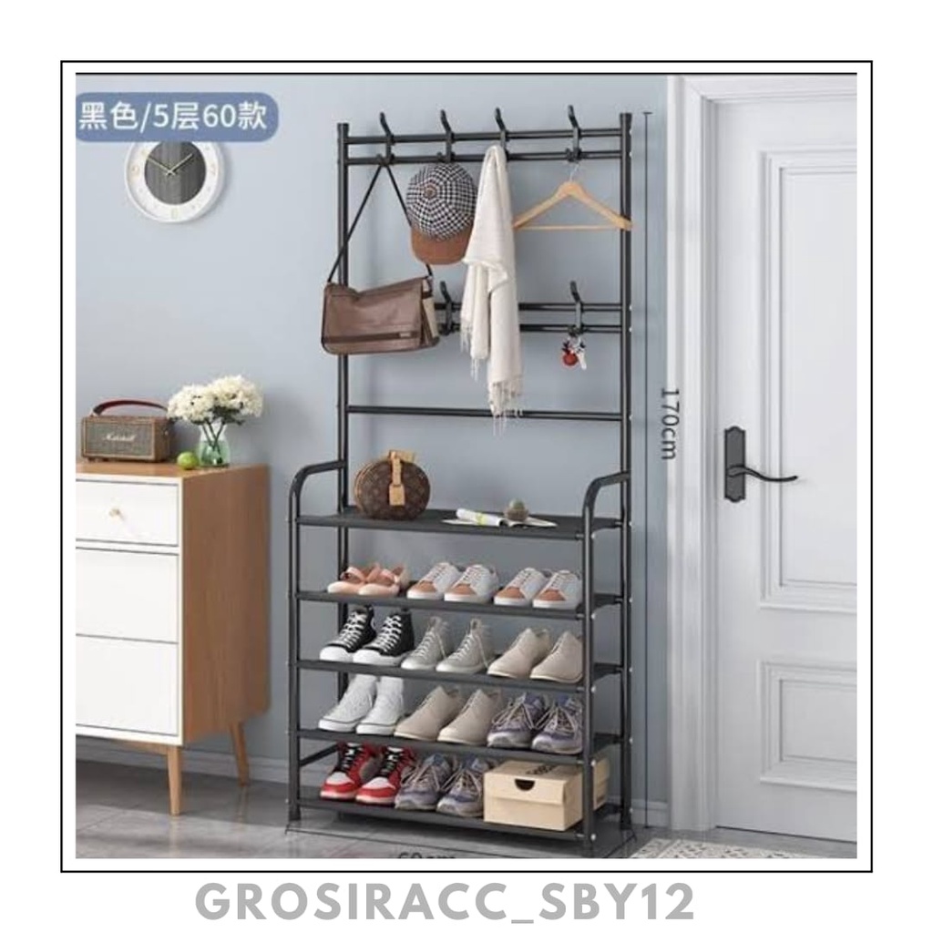 Jual (GAS) Stand Hanger Baju Gantung Rak Pakaian Rak Sepatu Tempat Topi ...