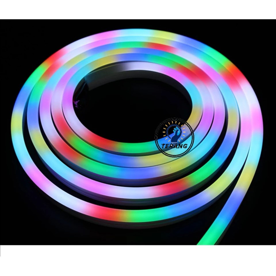Jual Lampu Led Neon Flex Display Produk RGB 5M Flexible Sign Led Lampu ...