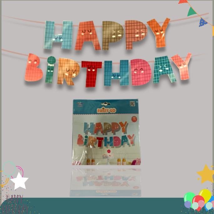Jual Banner Happy BirthDay Huruf Corak Kotak | Shopee Indonesia