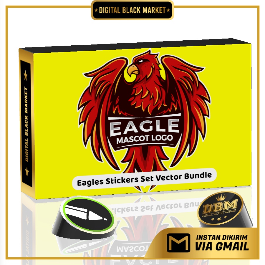 Jual Eagles Stickers Set Vector - Coreldraw | Shopee Indonesia
