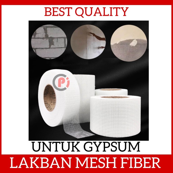 Jual Lem Jaring Fiber Glass Mesh Tape Lakban Kasa Untuk Gypsum Plafon ...