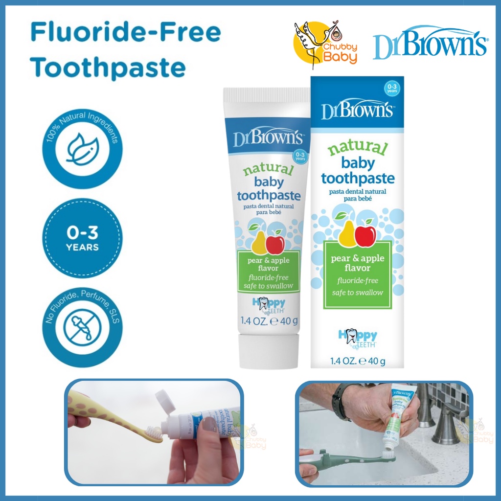 Jual Dr Brown's - Natural Baby Toothpaste 40g (0-3years) | Shopee Indonesia
