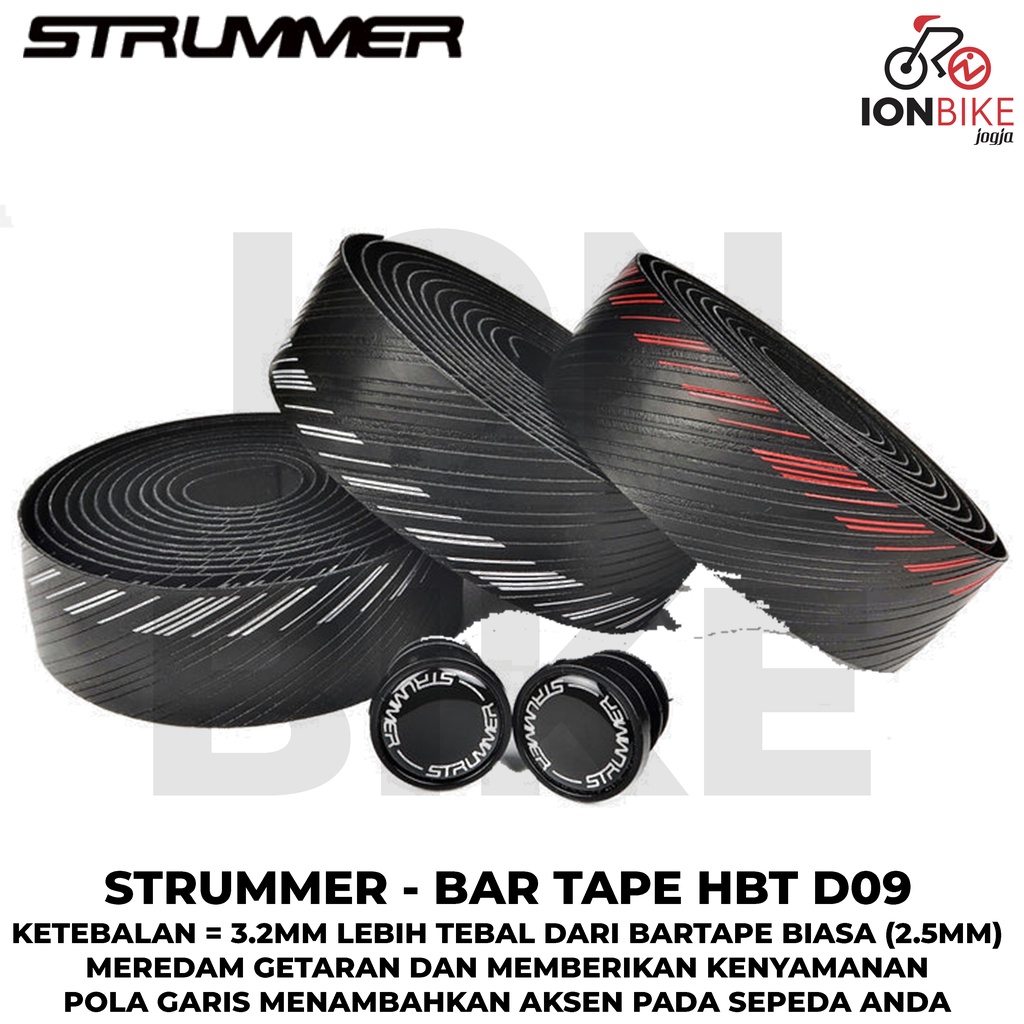 Jual Bartape Strummer HBTD09 HBT D09 Motif Bar Tape Sepeda Balap 3.2mm Eva Empuk Lembut Roadbike ...