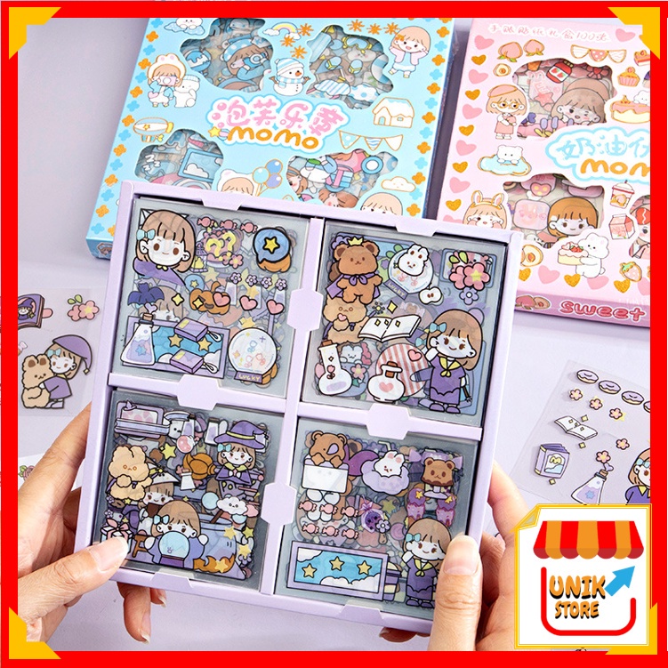 Jual UNIK - 1063 Stiker Karakter Set 100 Lembar / Sticker Box Dekorasi ...