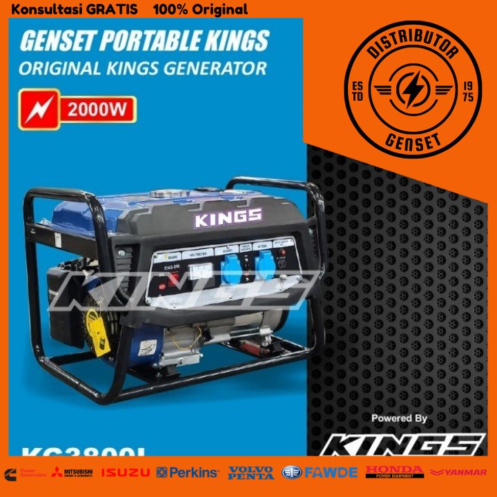 Jual Genset 1500 watt | Kings KG 3200L | Genset 1 Phase Japan Tecnology | Shopee Indonesia