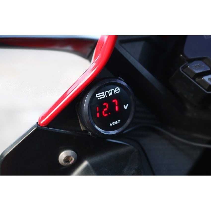 Jual Voltmeter Bulat Slim Volt Meter Mini Pengukur Listrik Aki 12 Volt ...