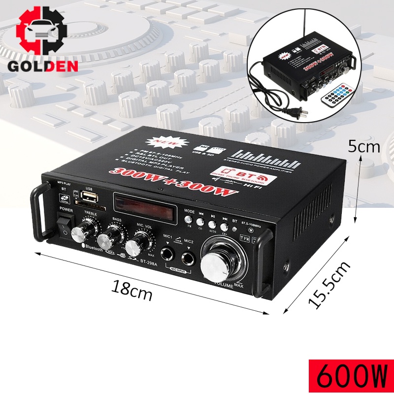 Jual (Dikirim Dari Jakarta) Amplifier Bluetooth Bt - 298A Power ...