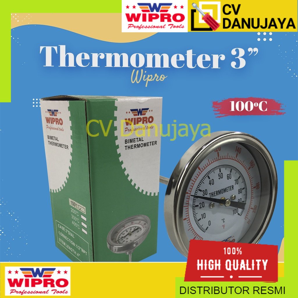 Jual Analog thermometer / Termometer payung mini bimetal untuk oven gas ...