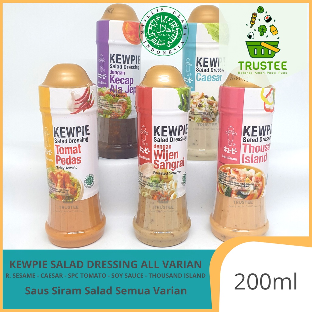 Jual KEWPIE SALAD DRESSING SAUS SIRAM 200 ML WIJEN SANGRAI CAESAR THOUSAND ISLAND SOY SAUCE ...