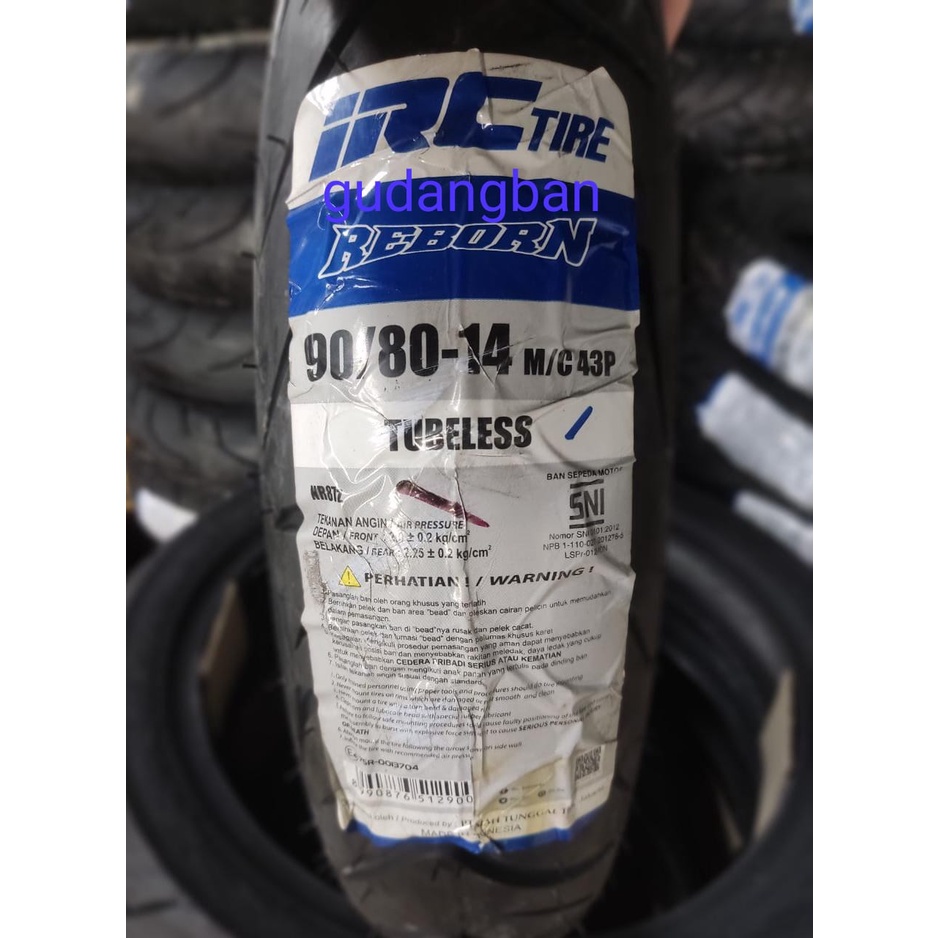 Jual (JUMLAH BAN CEK VARIAN) Reborn NR87 90 / 80 - 14 ORIGINAL IRC NR 87 Motor Matic TUBELESS ...
