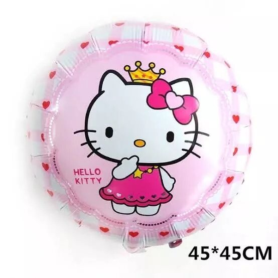 Jual Balon Foil Karakter Hello Kitty Bundar / Balon Karakter Hello ...