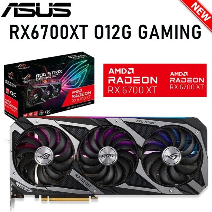 Jual ASUS ROG STRIX RX 6700 XT 6700XT MINING or GAMING OC 12GB GDDR6 | Shopee Indonesia