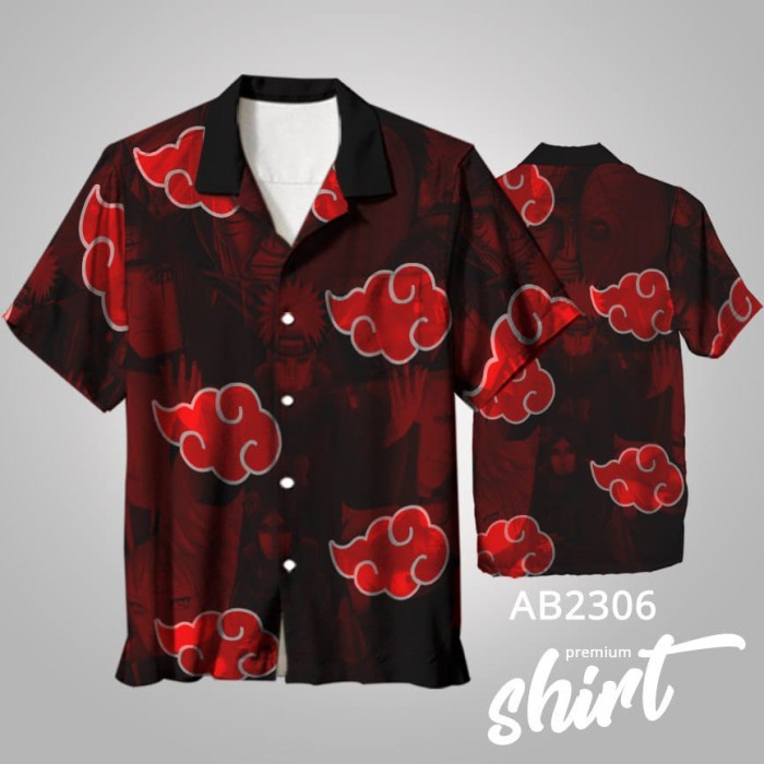 Jual BAJU KEMEJA ANIME NARUTO AKATSUKI PATTERN ADA SIZE JUMBO - XS ...