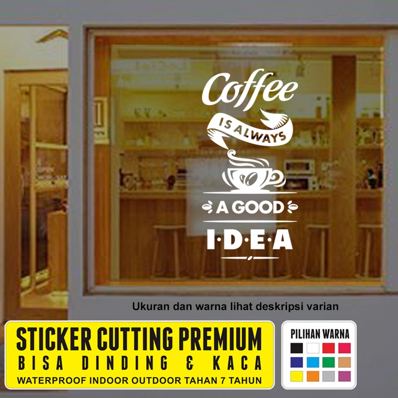 Jual Sticker Cafe Kaca Dinding Coffee Shop Idea Kopi Stiker Kafe ...