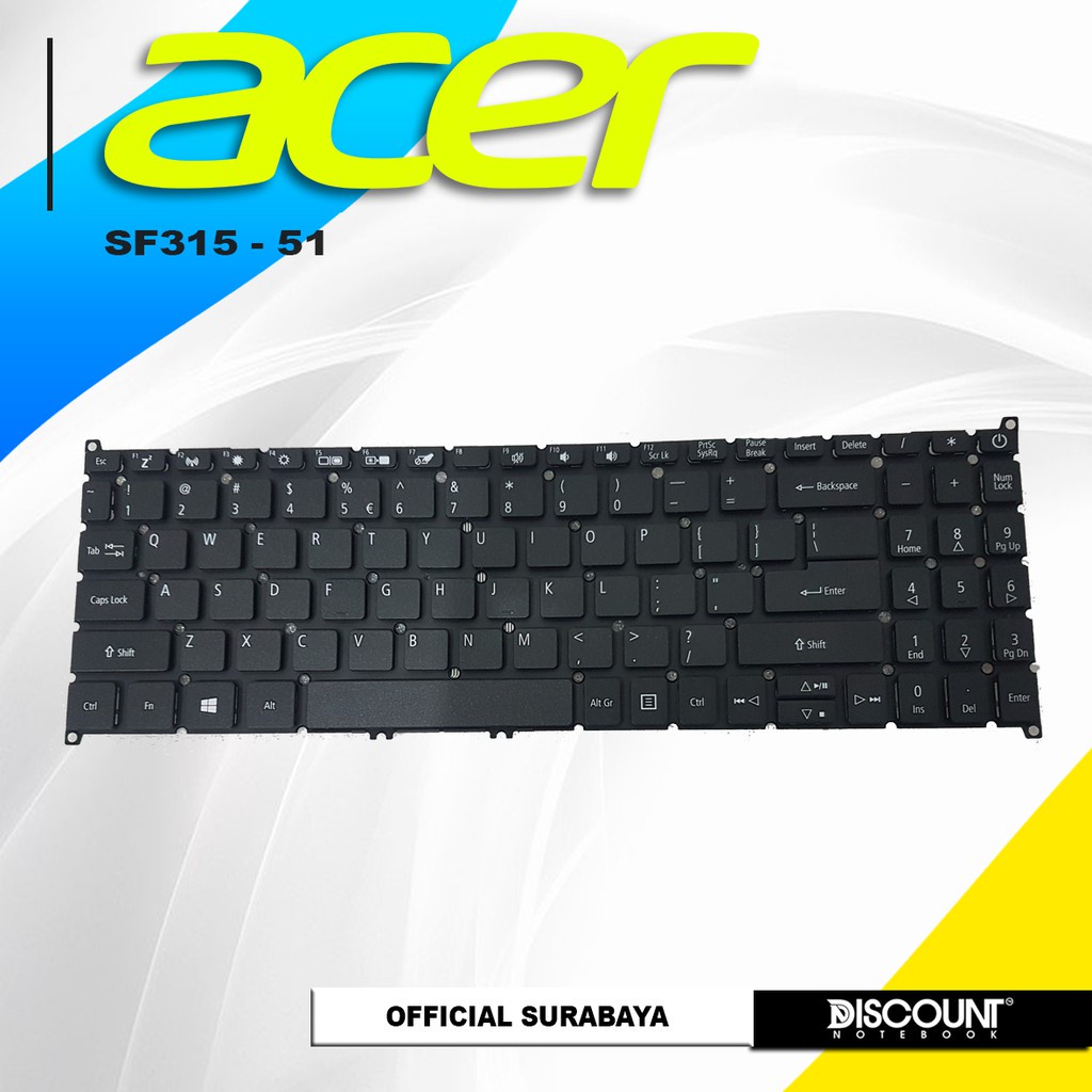 Jual KEYBOARD LAPTOP ACER A315 A315-42 SF315-41 SF315-51 SF315-52 A615 ...