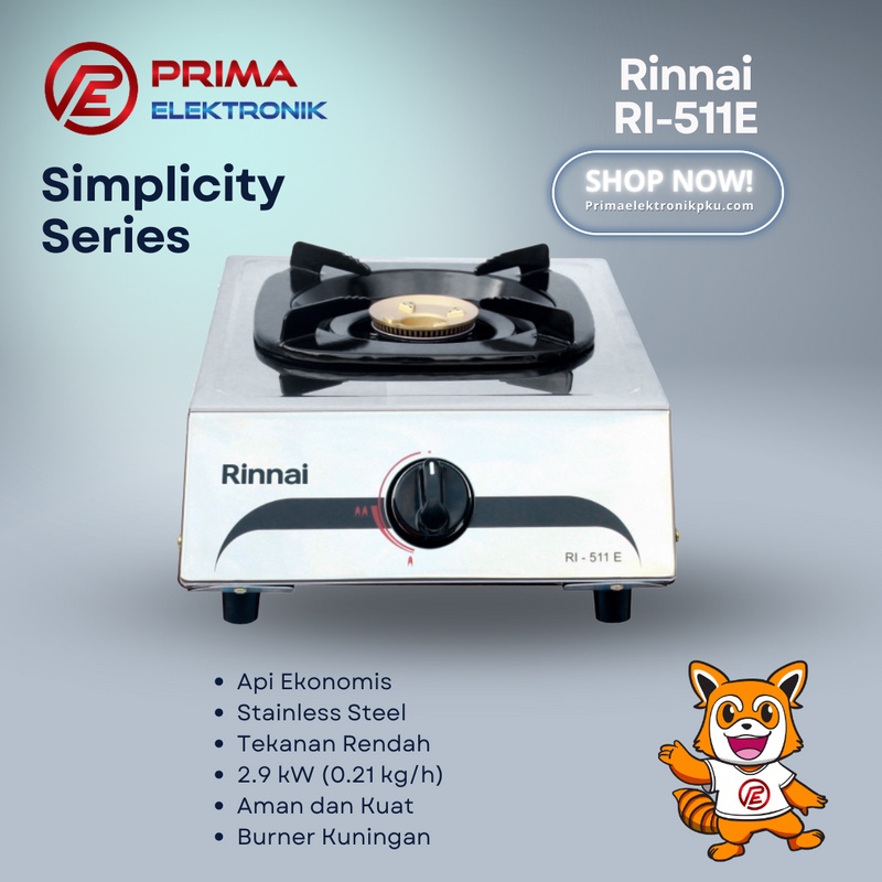 Jual Kompor Gas Rinnai RI-511E 1 Tungku | Shopee Indonesia