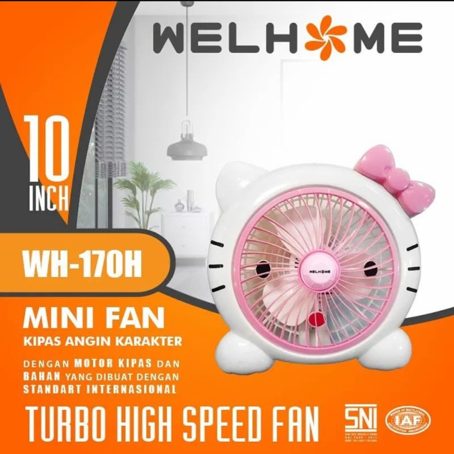 Jual WELHOME Kipas Angin Listrik WH 170 H Karakter Hello Kitty | Desk ...