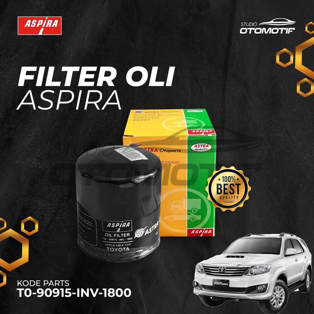 Jual ASPIRA FILTER OLI FORTUNER GEN1 2005-2015 TO-90915-INV OIL FILTER ...