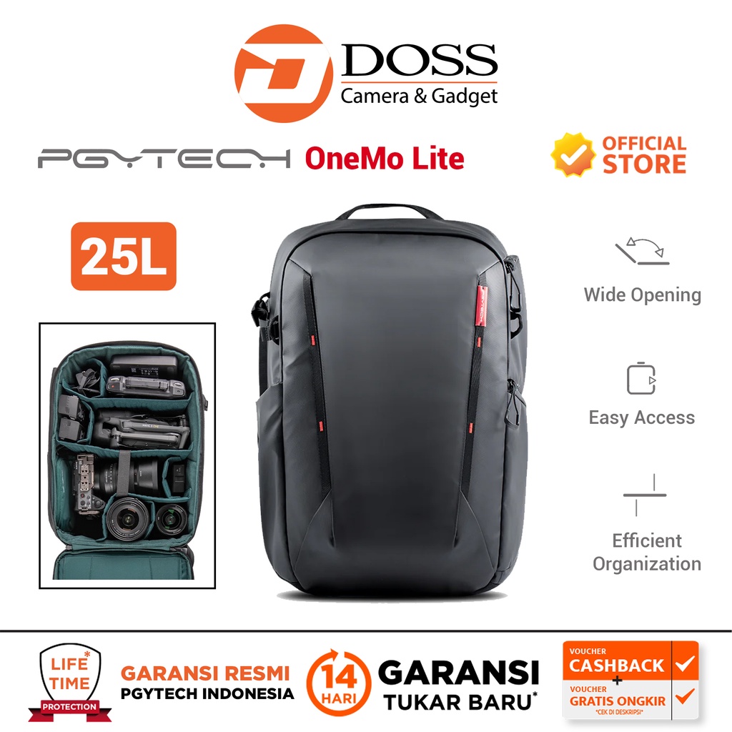 Jual PGYTECH OneMo Lite Backpack 22L Twilight Black Pgytech Backpack 22L | Shopee Indonesia