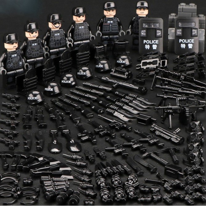 Jual Lego 6Pcs / Set Mainan Action Figure Tentara SWAT Mini SWAT ...