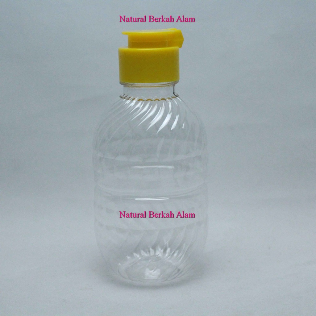 Jual Botol Plastik Ulir 250 Ml Natural Tutup Fliptop Jamur / Botol PET/ Botol Plastik / Botol ...