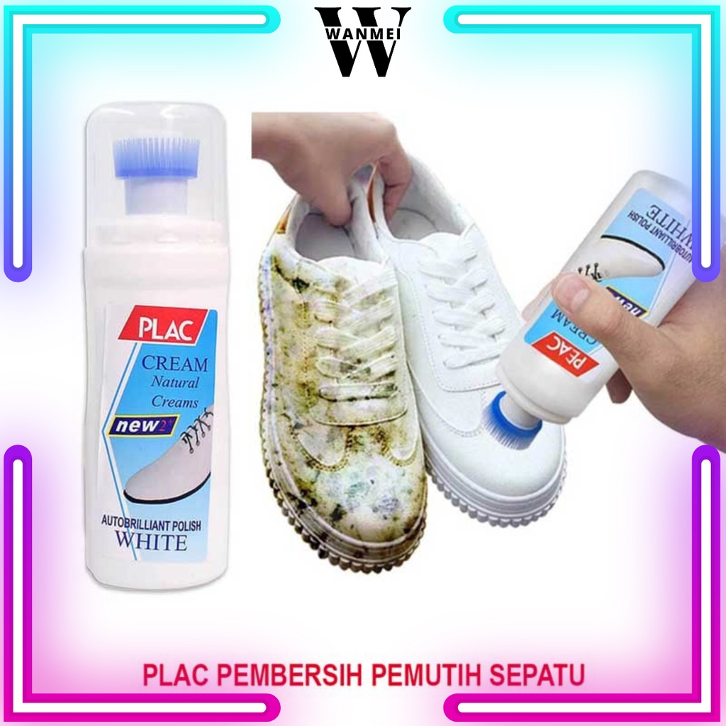 Jual WM Cairan Pembersih Dan Pemutih Sepatu Putih Plac Shoe Cleaner ...