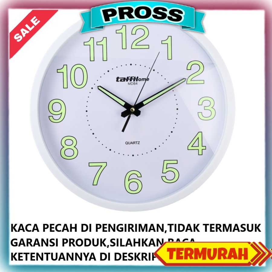 Jual COD Jam Dinding Nyala dalam gelap Bulat Jam Dinding Bulat Quartz ...