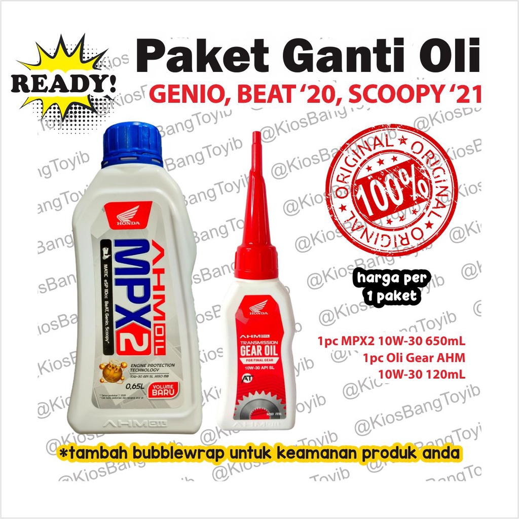 Jual Paket Ganti Oli Honda Beat Genio Scoopy MPX2 10W-30 650mL+oli gear ... Jual Paket Ganti Oli Honda Beat Genio Scoopy MPX2 10W-30 650mL+oli gear ...