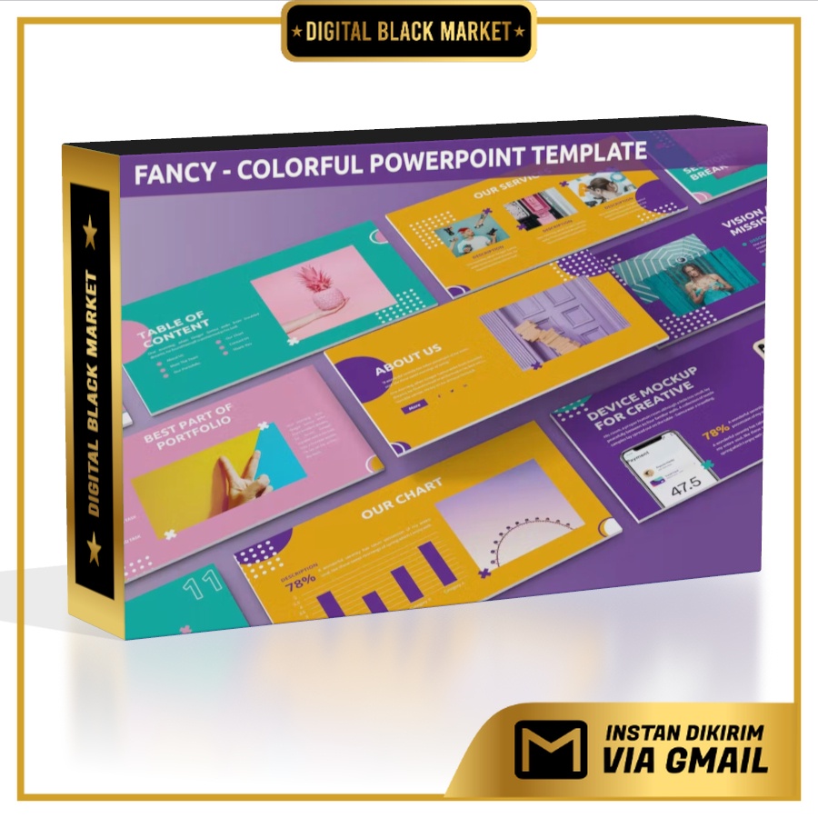 Jual ID71125 - Fancy - Colorful Powerpoint Template | Shopee Indonesia
