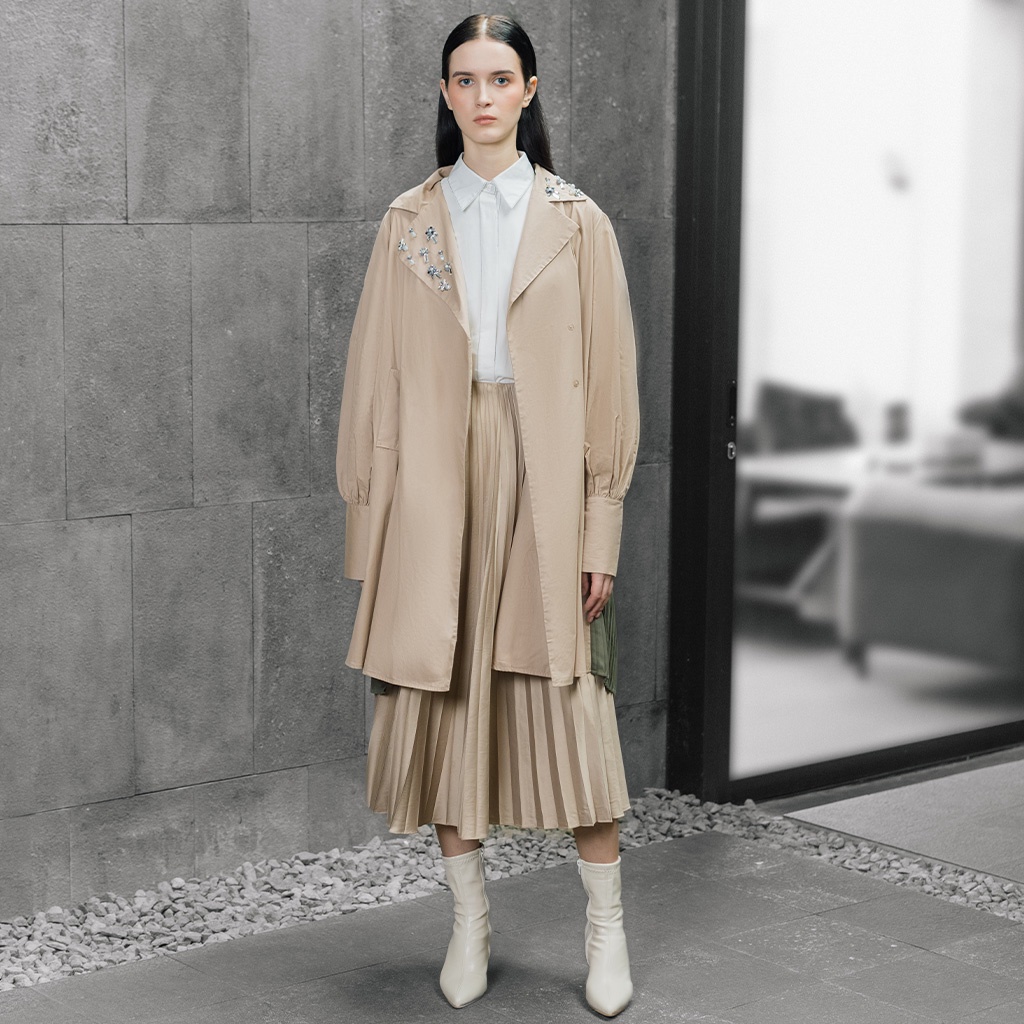 Jual Jenna and Kaia - Thea Outer Khaki - Outer Wanita | Shopee Indonesia