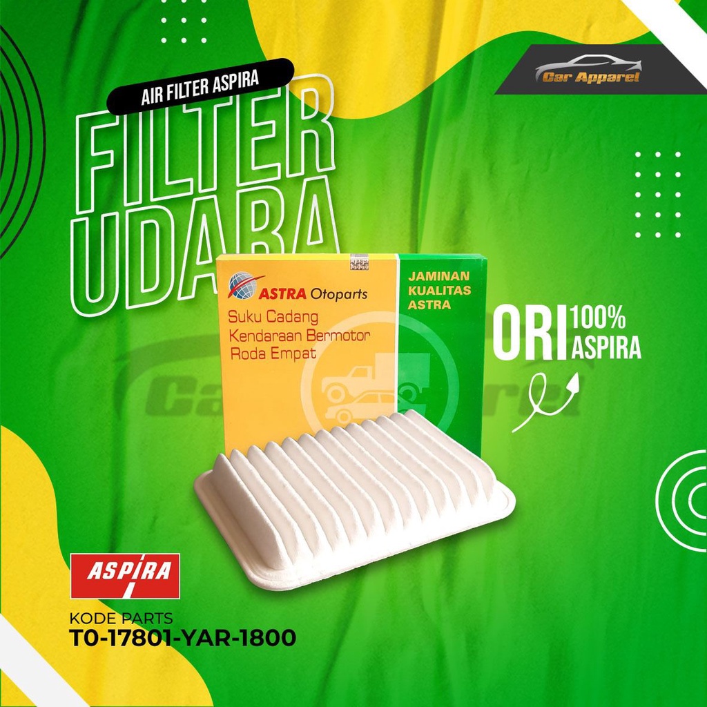 Jual Air Filter Aspira VOXY NAV1 2010-2016 17801-YAR Filter Udara ...