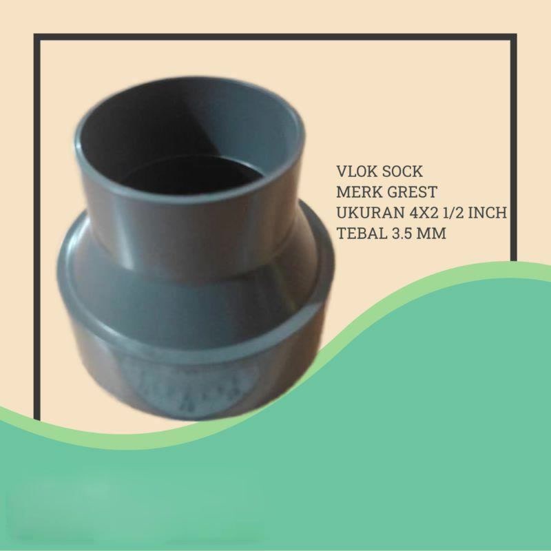 Jual GREST VLOK SOCK 4 X 2 1/2 INCH / REDUCER 4X2 1/2 INCH - FITTING PIPA PVC | Shopee Indonesia