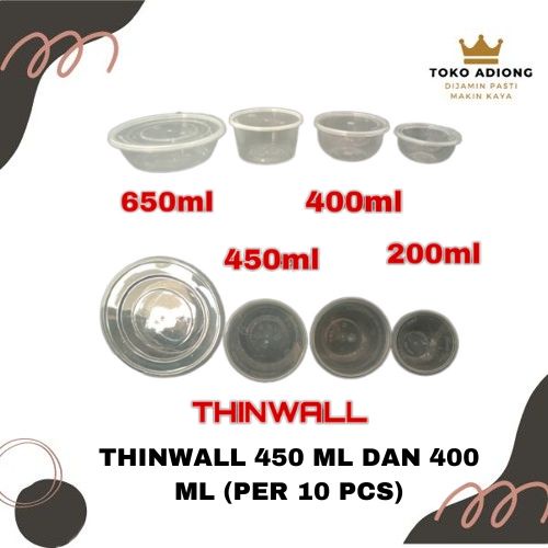 Jual THINWALL 450ML DAN 400ML (10pcs) | Shopee Indonesia