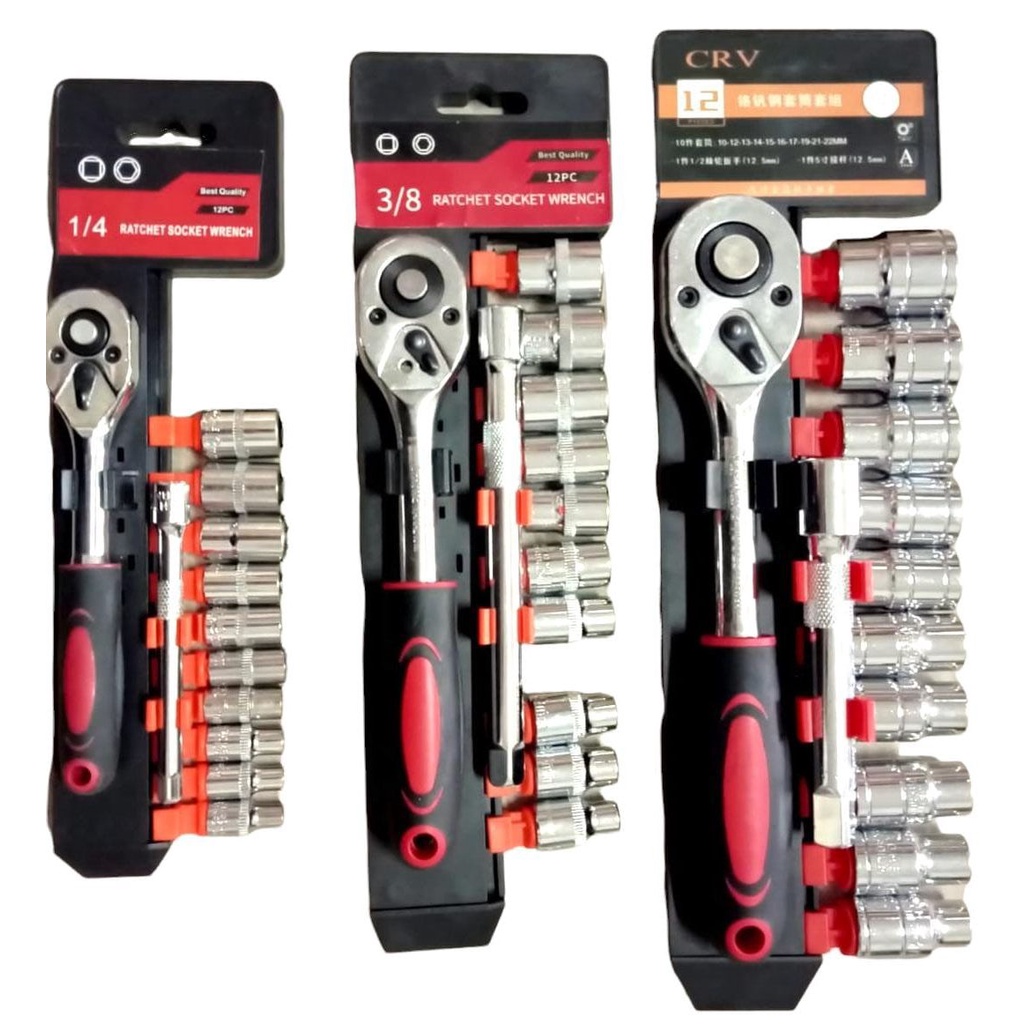 Jual PROMO KUNCI SOK SET 1/2" 12PCS, Kunci Pas CR-V Drive Socket Wrench ...