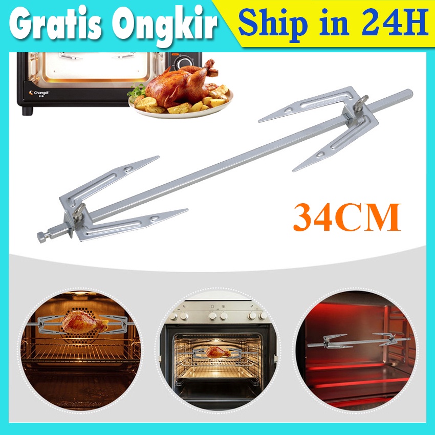 Jual Set Stik Dan Garpu Pemanggang Oven Original / Stick skewer spin ...