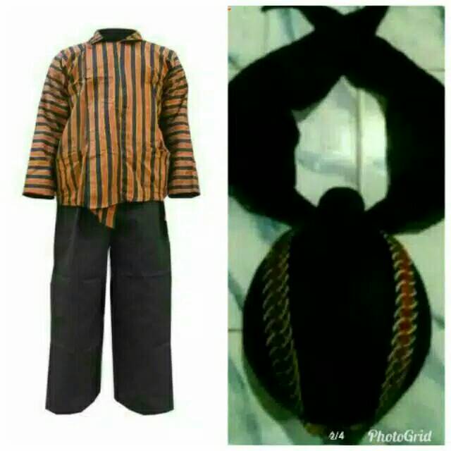 Jual Lurik SET SURJAN PRIA ADAT JAWA SET BAJU SURJAN LURIK JOGJA SET BAJU CELANA DAN BLANGKON ...