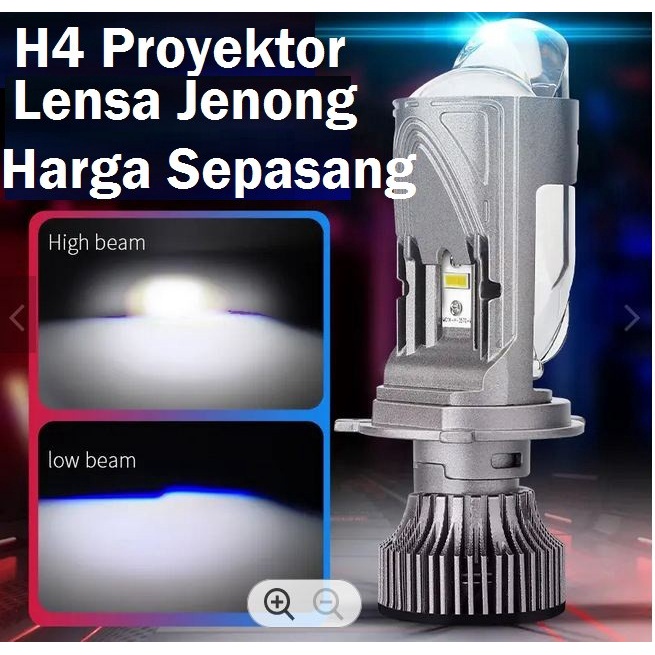 Jual Lampu LED H4 Proyektor HYPERBOLOID biled mobil V9 projie mini lens ...
