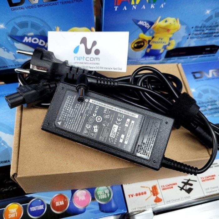 Jual Adaptor Charger Delta Laptop Advan Soulmate 19V 3.42A 65W DELTA ...