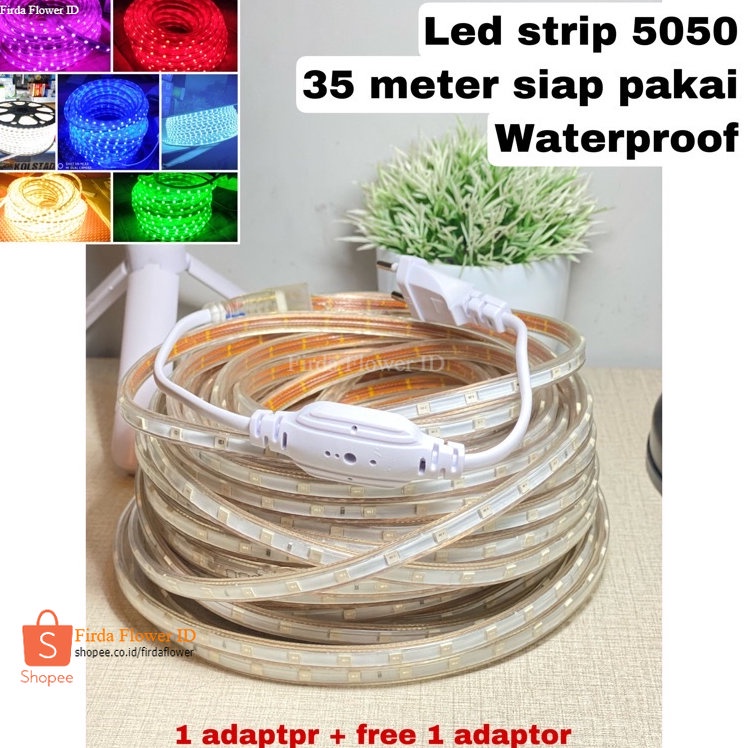 Jual Lampu Led Strip Led Lis Plafon 35 meter siap pakai Lampu selang ...