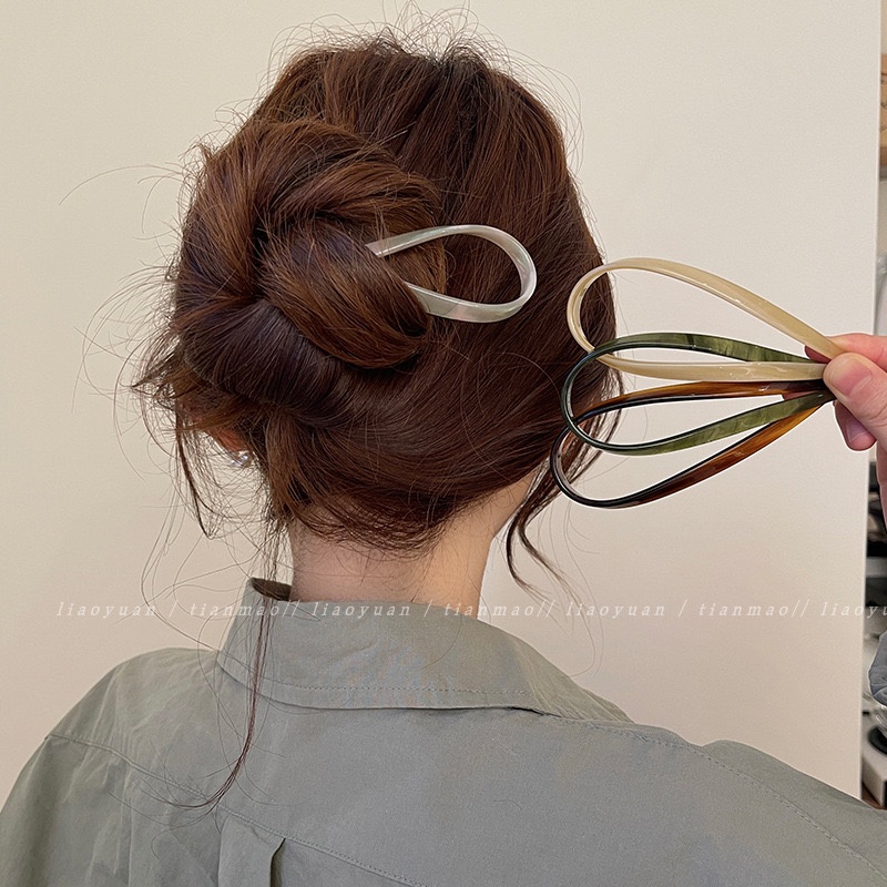 Jual Town Shell - Mia Pattern Korean Hair Clip / Tusukan Rambut Motif ...