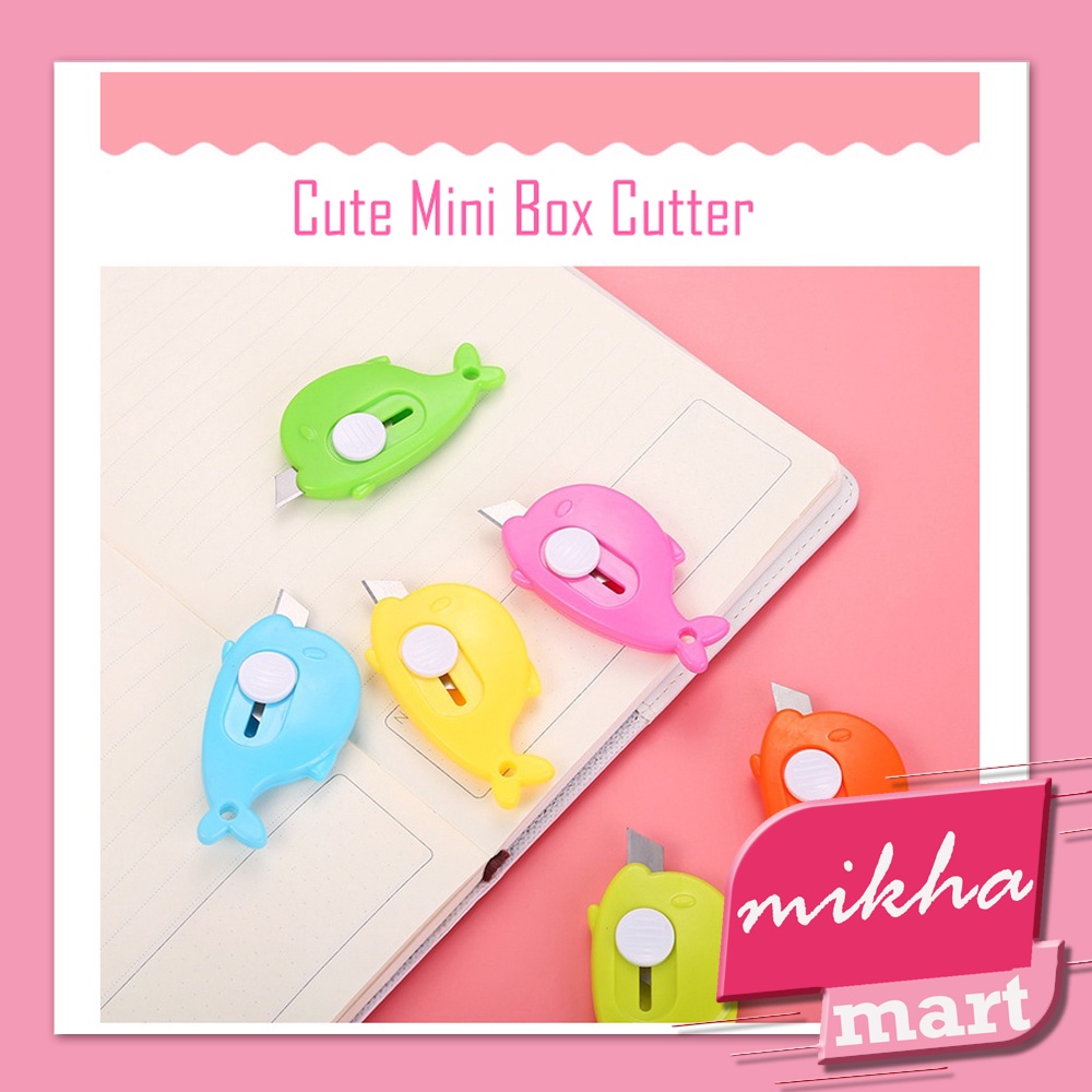 Jual Cutter Mini Karakter Dolphin Cute Box Cutter / Pisau Cutter Kecil ...