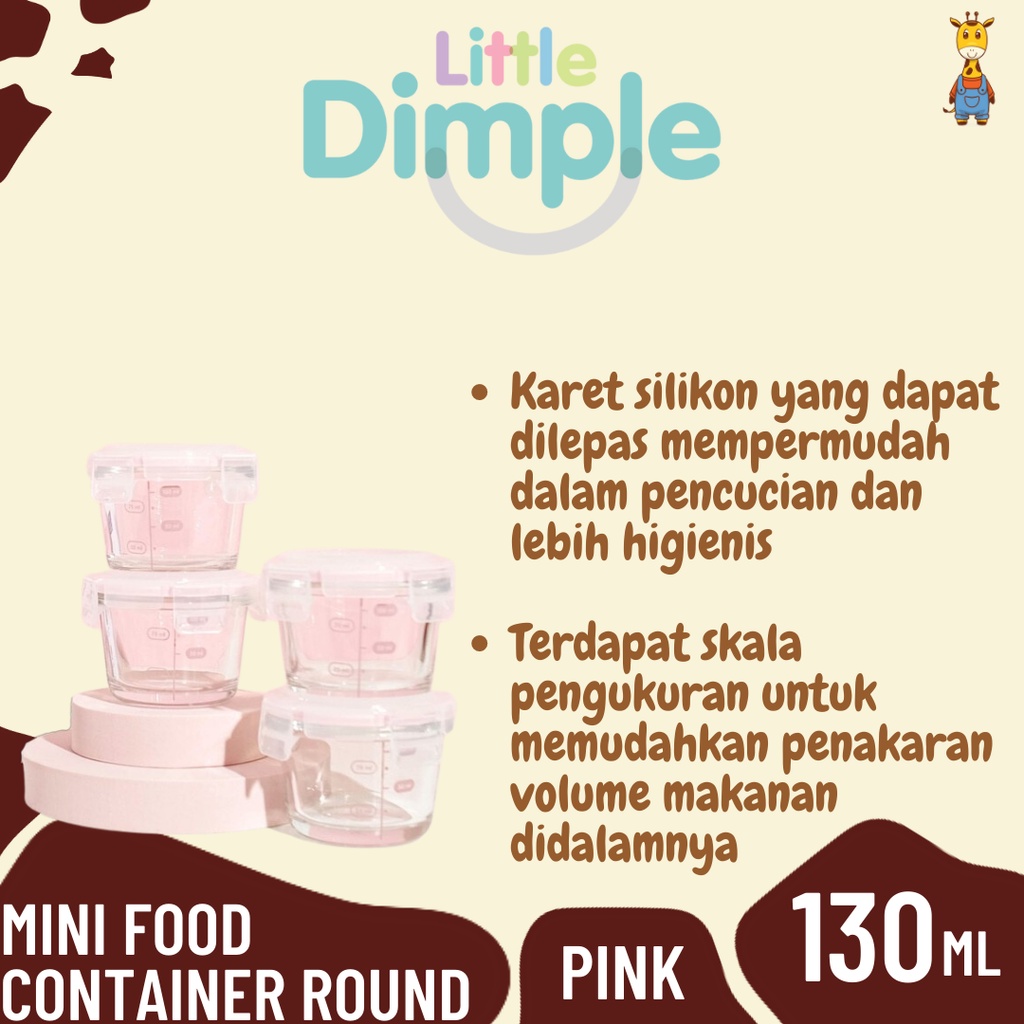 Jual Little Dimple Mini Food Container Round (Pink) - Tempat Simpan ...