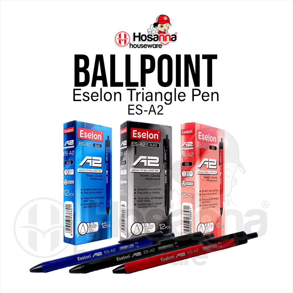 Jual 12pcs Pulpen ES-A2 Semi Gel / Ballpoint Gell Eselon | Shopee Indonesia
