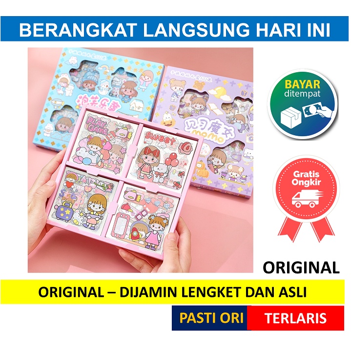 Jual Pretty Sticker Momo 1 pack isi 100 Lembar Pcs Stiker Box Momo ...