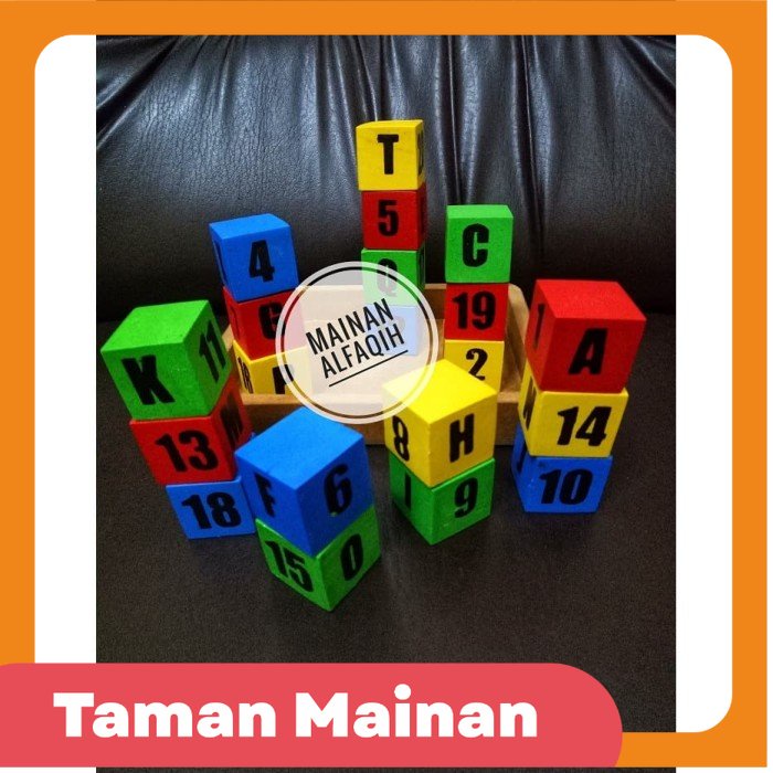 Jual Mainan Edukasi Anak Balok Angka dan Huruf Warna Warni | Shopee ...