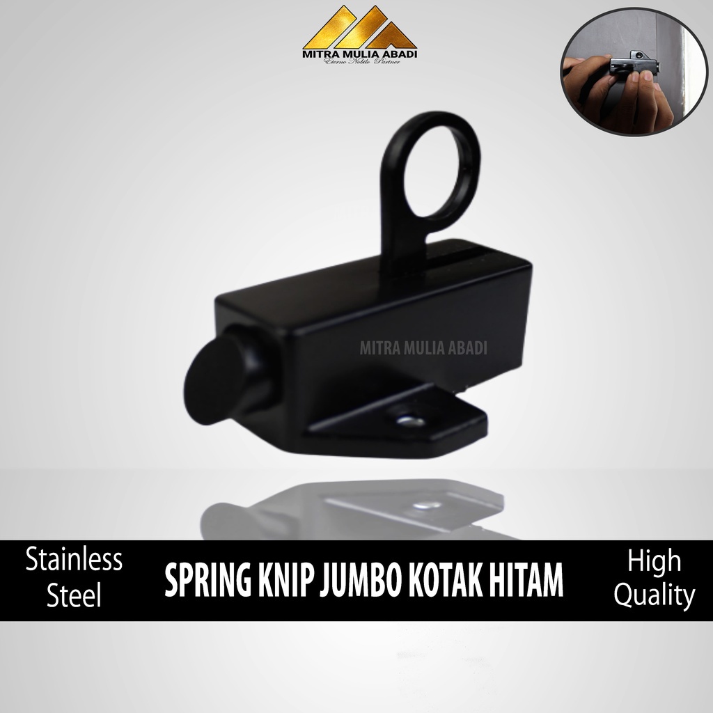 Jual SPRING KNIP HITAM l JUMBO KOTAK l SLOT JENDELA KODOK | Shopee ...