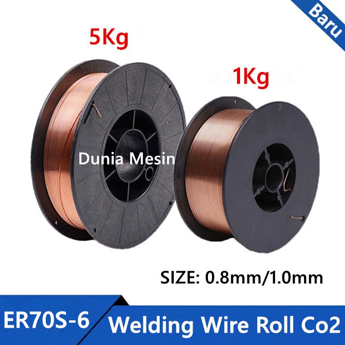 Jual ER70S-6 Welding MIG Wire CO CO2 Kawat Las MIG Wire 1kg 5kg 0.8mm 1.0mm | Shopee Indonesia