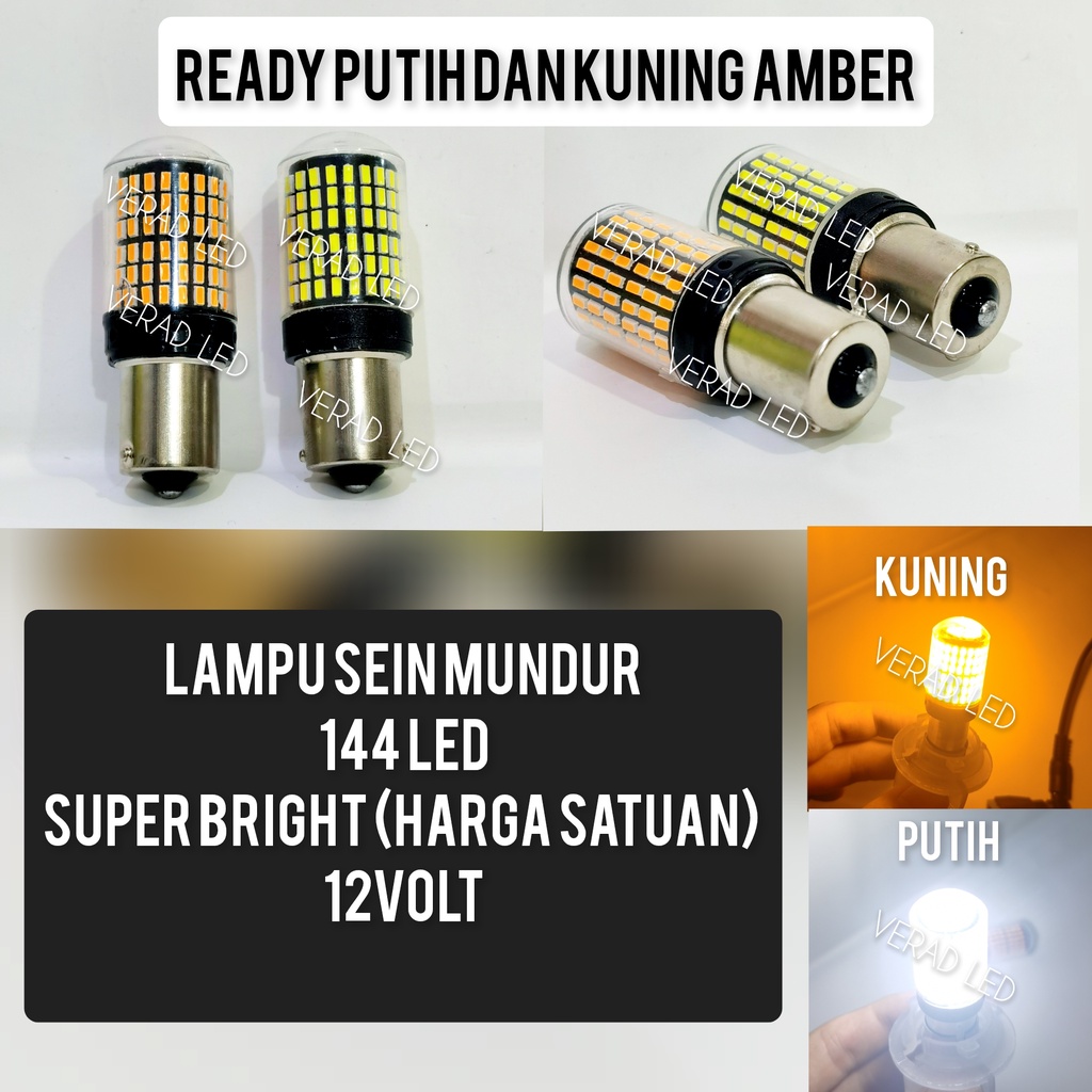 Jual LAMPU LED SEIN MUNDUR 144 MATA DAJJAL 12 VOLT 1156 BAYONET ...