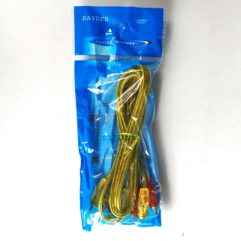 Jual Kabel RCA 3 - 3 Transparan 1,5m 3way 3 jalur | Shopee Indonesia