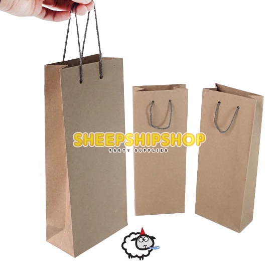 Jual PAPER BAG BOTOL POLOS 10X25 CM / Tas Bingkisan Parcel Lebaran ...